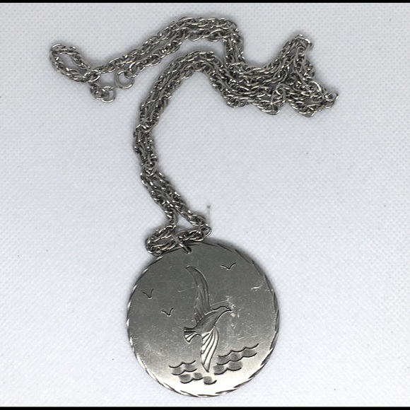 Heritage | Jewelry | Vintage Heritage Pewter Seagull Medallion On ...